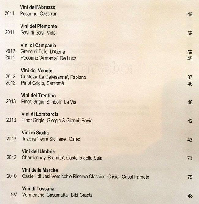 Menu at Posticino pub & bar, Toronto