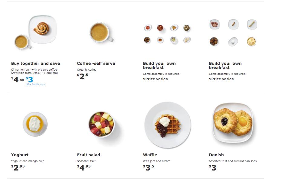 Menu at IKEA Restaurant, Richmond