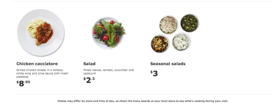 Menu at IKEA Restaurant, Richmond