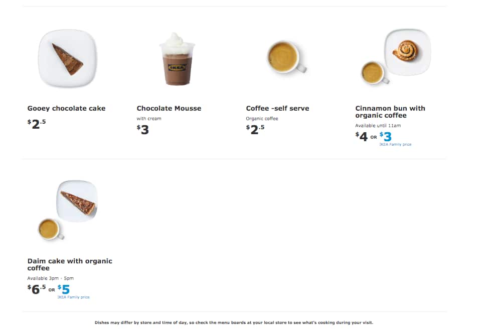 Menu at IKEA Restaurant, Richmond