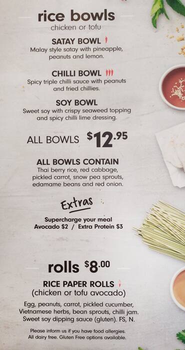 Menu at Eat More Green cafe, Bondi