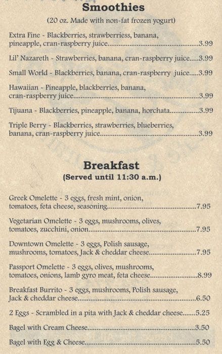 Small World Menu, Menu for Small World, Napa, Napa - Urbanspoon/Zomato