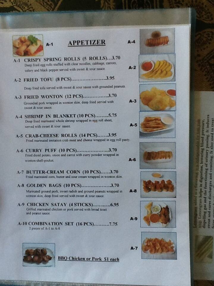 Menu at Tom-Yum Thai Kitchen restaurant, Del City