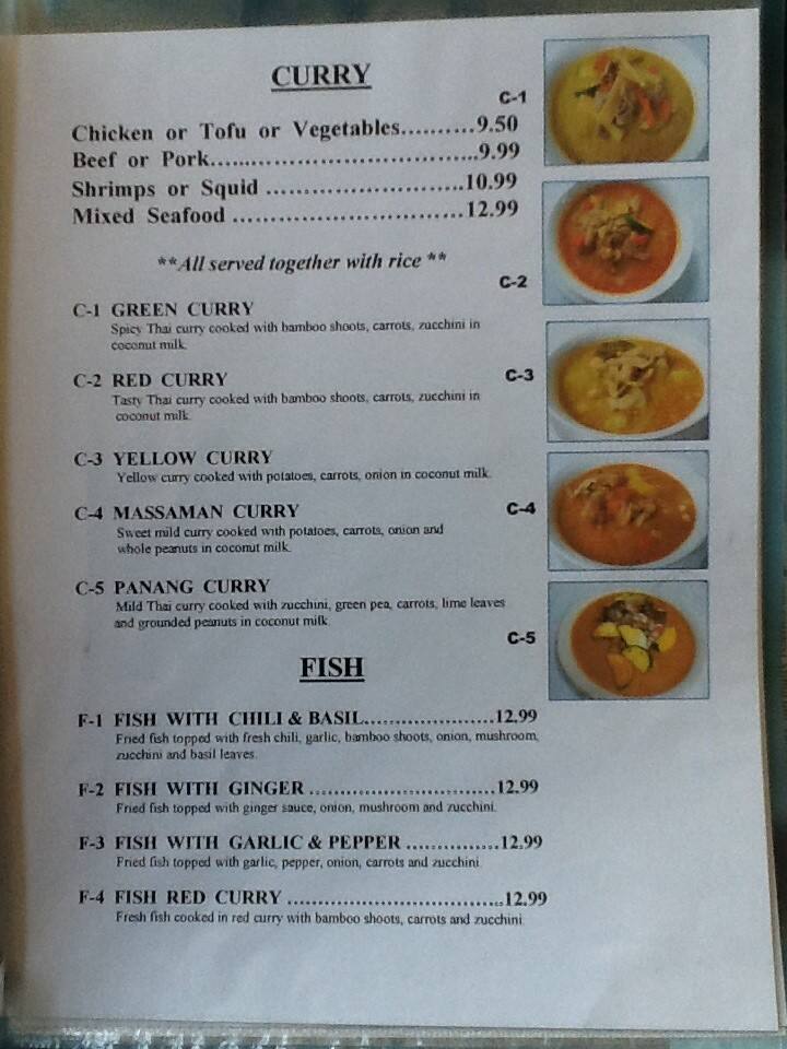 Menu at Tom-Yum Thai Kitchen restaurant, Del City
