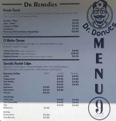 Menu at Dr Donuts - Hoppers Crossing restaurant, Hoppers Crossing