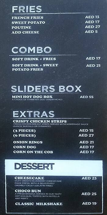Menu at THIS IS HOT DOG - Bluewaters restaurant, Dubai