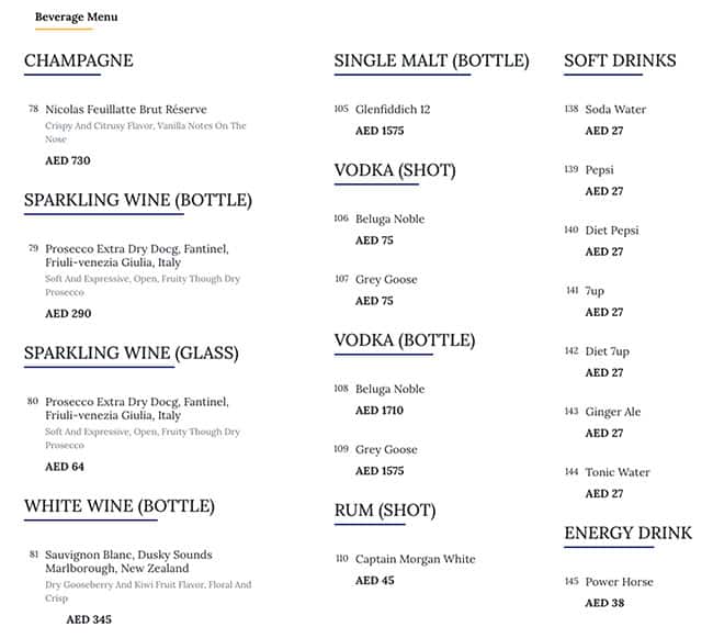 Menu at The Kitchen, Hyatt Regency Dubai restaurant, Dubai, Al Khaleej Rd
