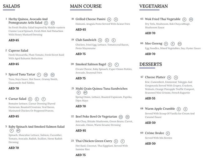 Menu at The Kitchen, Hyatt Regency Dubai restaurant, Dubai, Al Khaleej Rd