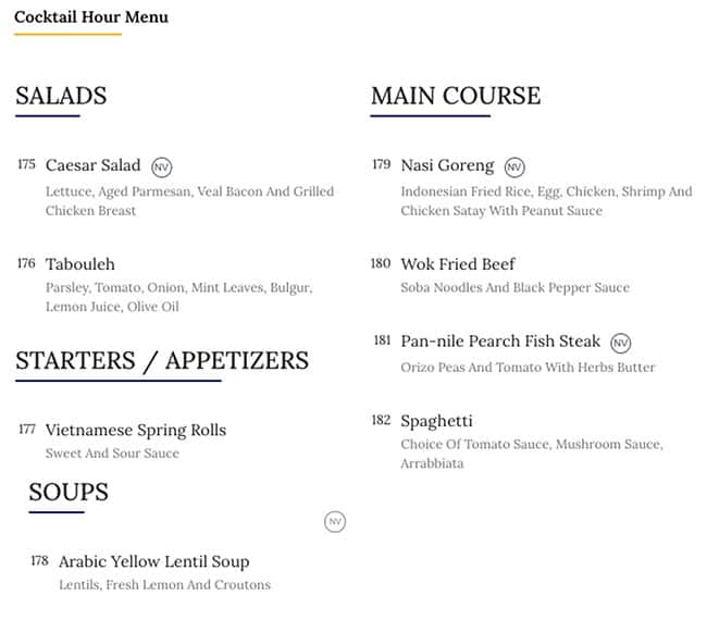 Menu at The Kitchen, Hyatt Regency Dubai restaurant, Dubai, Al Khaleej Rd