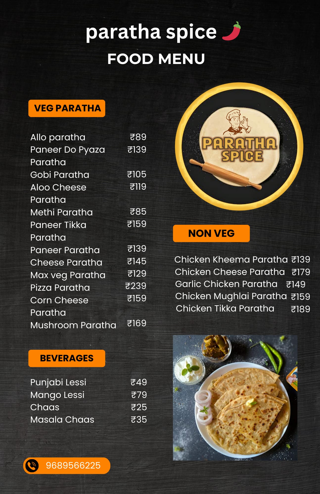 Menu of Paratha Spice, Kasarvadavli, Thane West, Thane