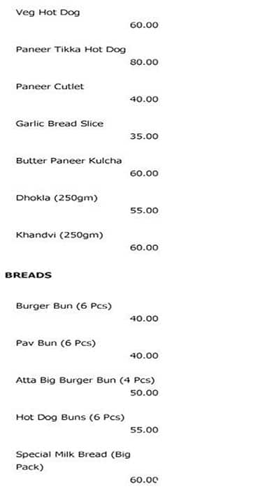 Menu of Pastry Palace, Vikaspuri, New Delhi