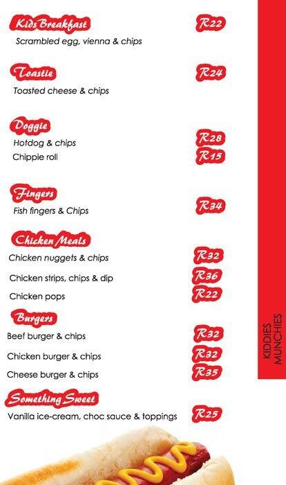 Menu au Little OTs restaurant, Randburg