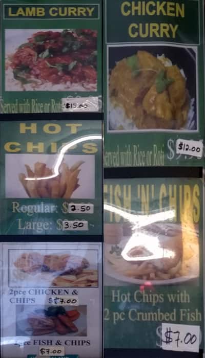 Menu at Hunters Corner Curry House restaurant, Auckland