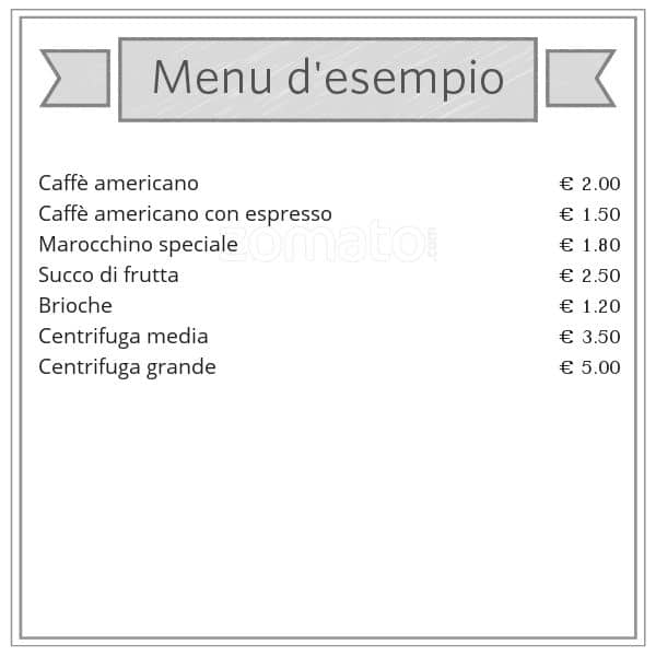 Menu at Primus cafe, Milan, Corso di Porta Ticinese