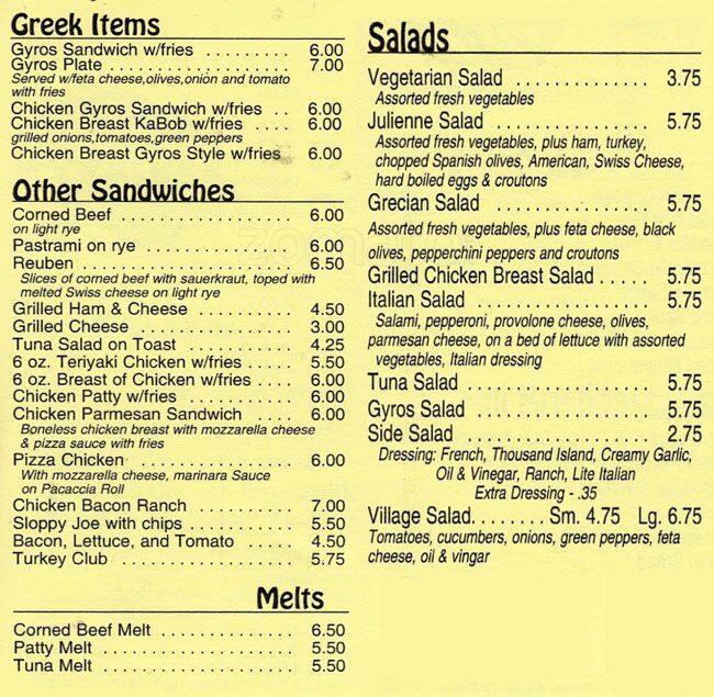 Menu at Mr Pup restaurant, Des Plaines, Lee St