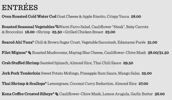 Menu at Tommy Bahama's Restaurant & Bar, Houston