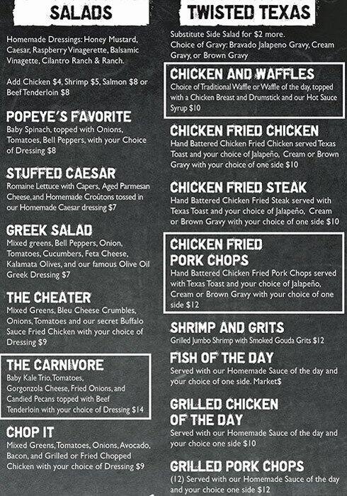 Menu at The Omega Grill restaurant, Spring