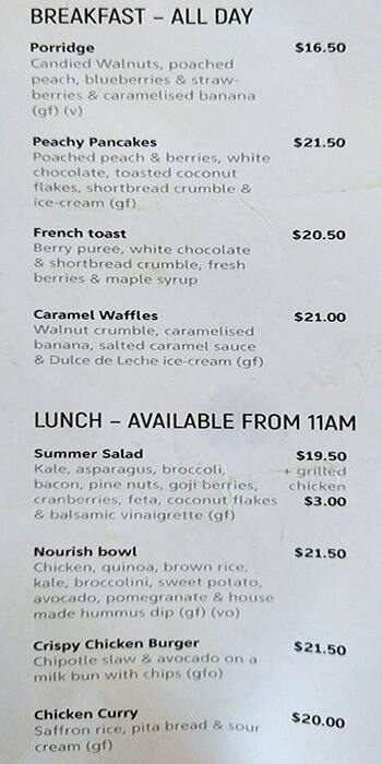 Menu at Volt Cafe, Cranbourne East