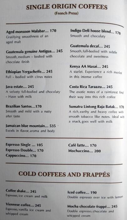 Menu at Indigo Delicatessen, Gurugram, 3