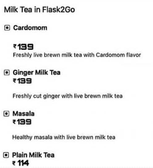 Menu of Black Pekoe Tea, Electronic City, Bangalore