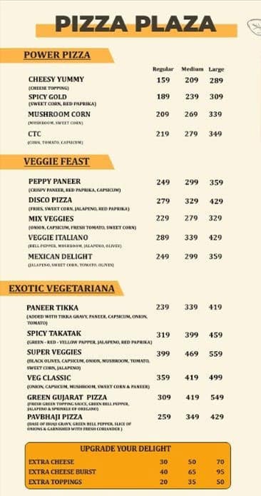 Menu of Treat Food Zone, Virar, Mumbai