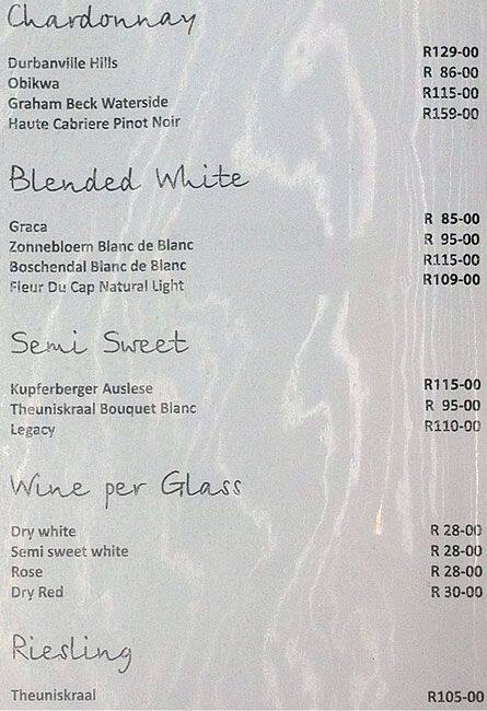 Menu at Toureiro House of Prawns restaurant, Pretoria, 978 Veda Ave