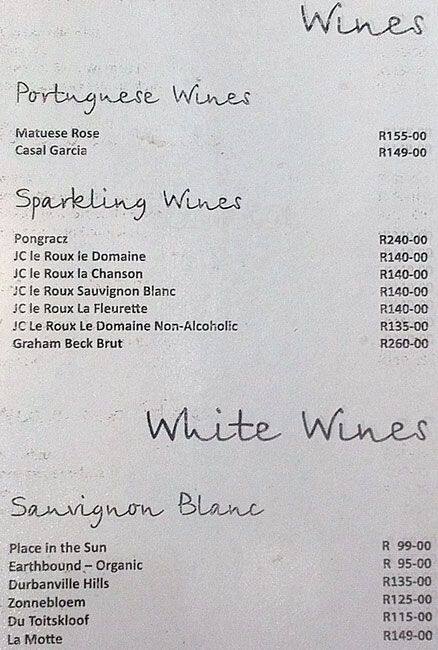 Menu at Toureiro House of Prawns restaurant, Pretoria, 978 Veda Ave