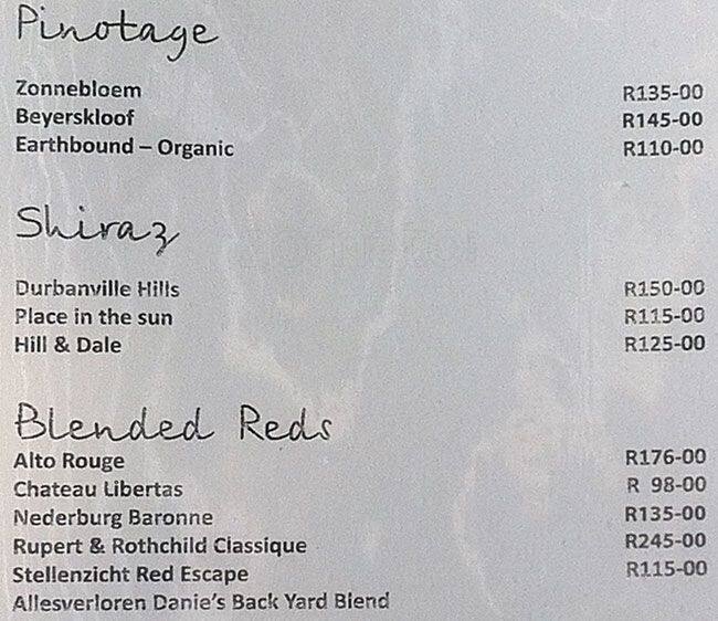 Menu at Toureiro House of Prawns restaurant, Pretoria, 978 Veda Ave