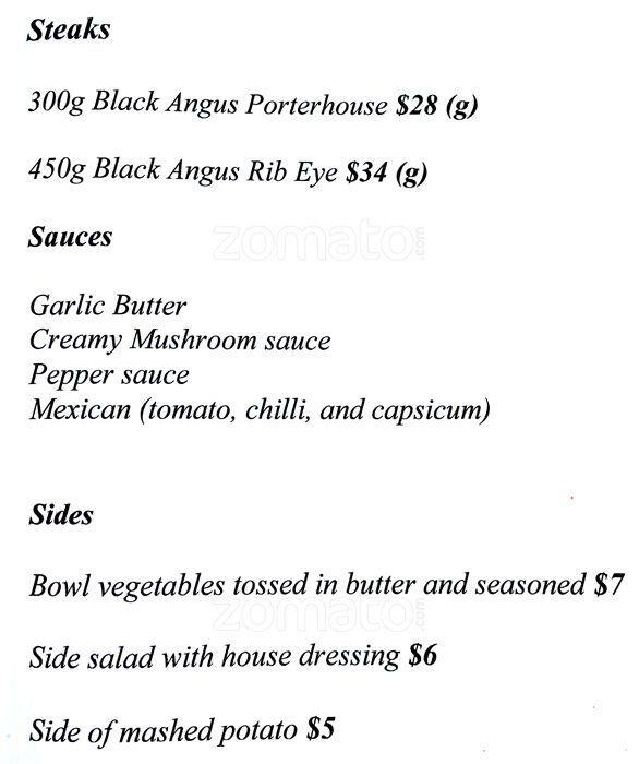 Menu at Morning Star Hotel pub & bar, Williamstown