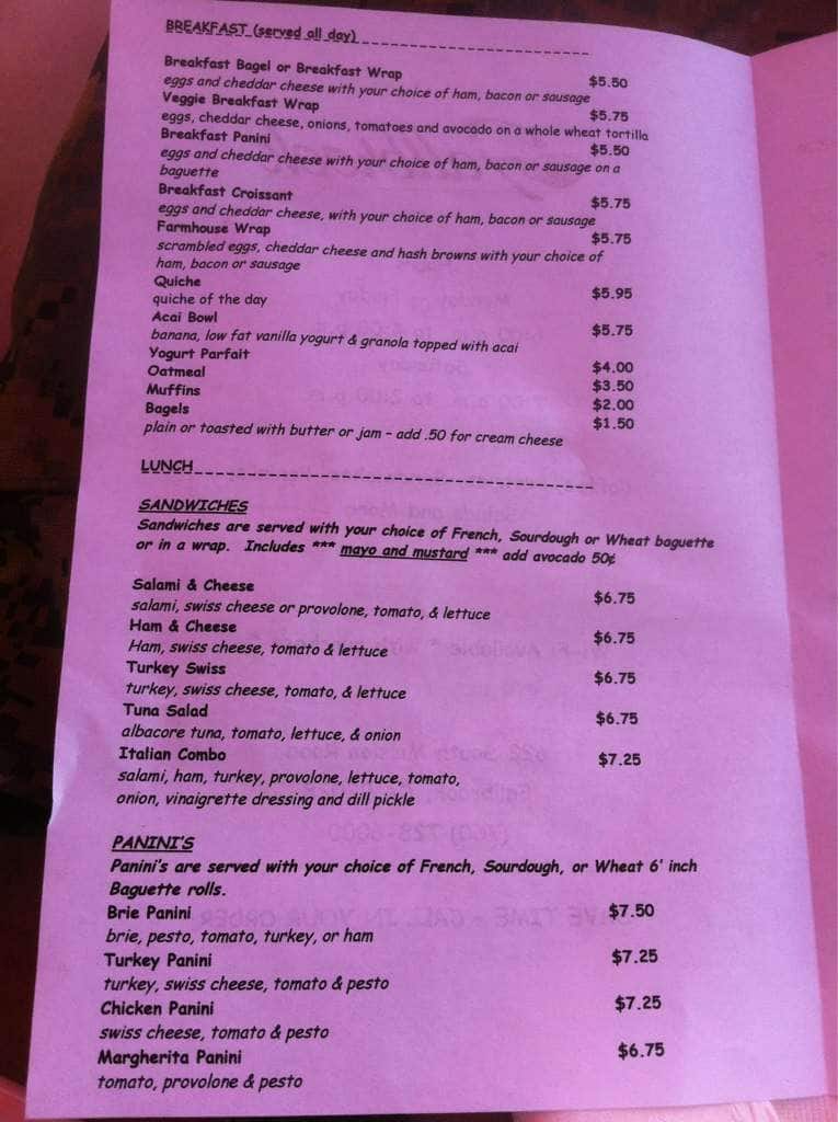 Fallbrook Coffee Co Menu, Menu for Fallbrook Coffee Co, Fallbrook, San ...