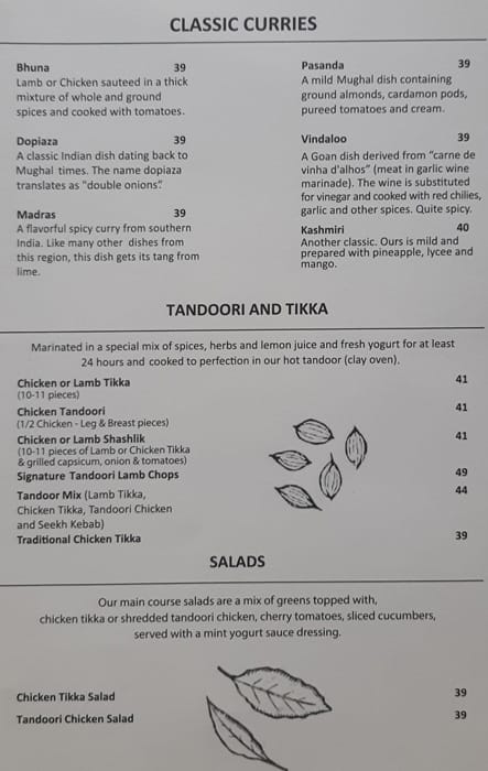 Menu at Poppadom Indian Takeaway restaurant, Dubai