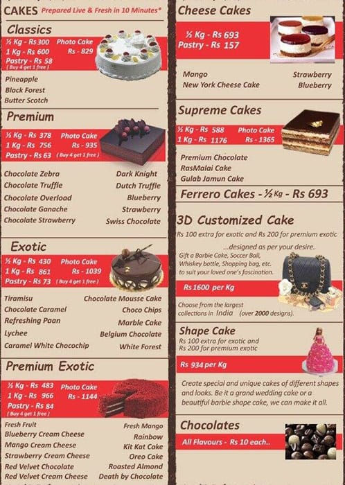Menu of Love n Cake, Mulund West, Mumbai
