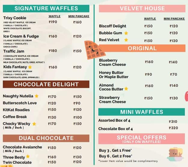 Menu of Waffle Story, Ghodbunder Road, Thane