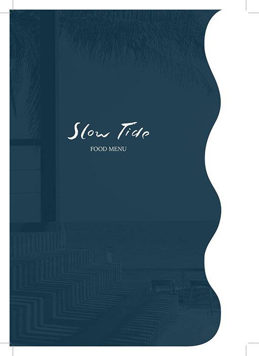 Menu of Slow Tide, Anjuna, Goa