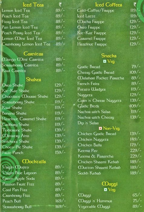 Menu at Ministry Of Cafe, Ghaziabad, 4th Floor