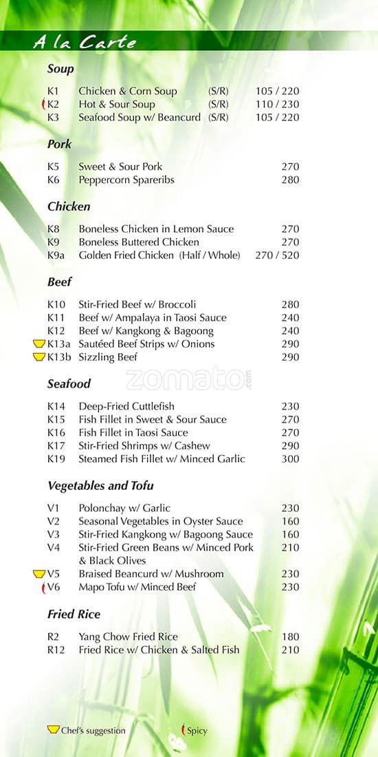 Menu at Luk Yuen Noodle House restaurant, Makati, Level 2nd Glorietta 2 ...