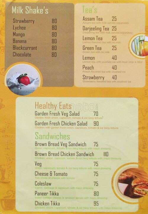 Menu at The Banyan Cafe, Chennai, First Floor