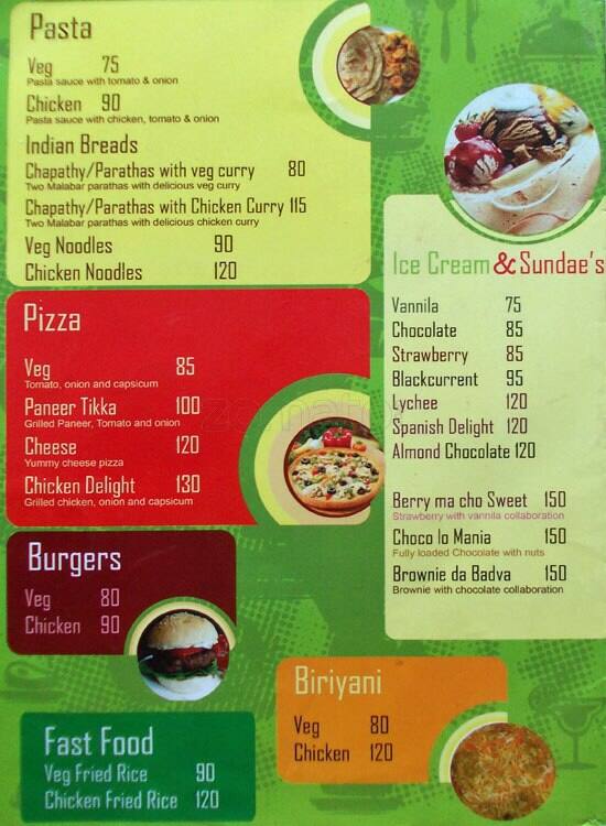 Menu at The Banyan Cafe, Chennai, First Floor