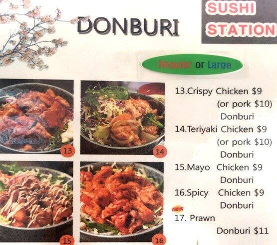 Menu at Oh I Shi Sushi restaurant, Auckland