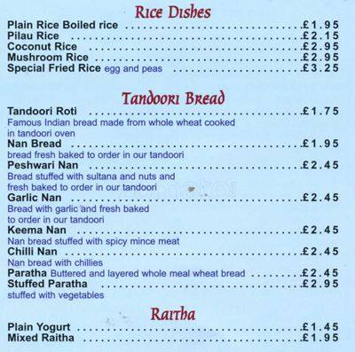 Menu at Mountain View restaurant, Chislehurst, 4-6 High St