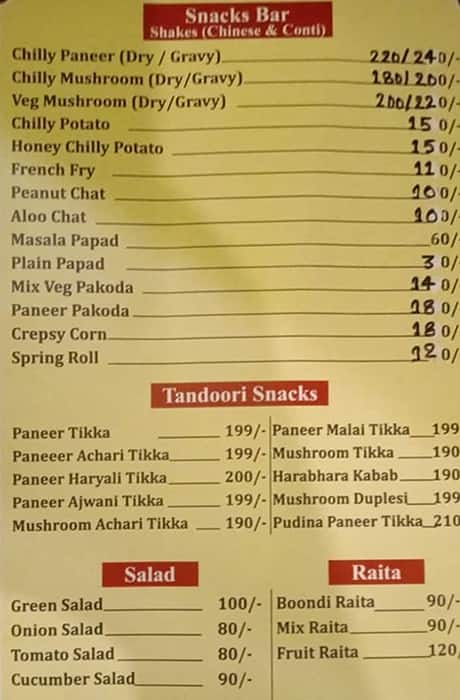 Menu at Zorba Organic Restaurant & Cafe, Rishikesh