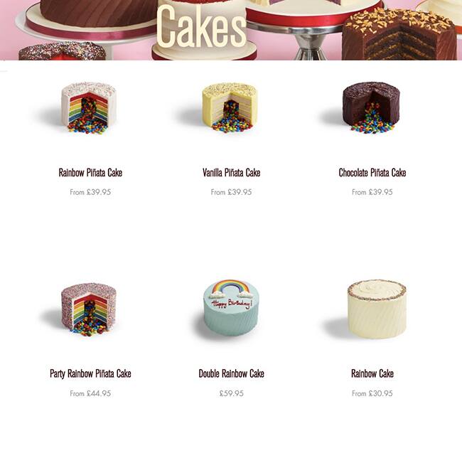 Menu at The Hummingbird Bakery, London, 155a Wardour St