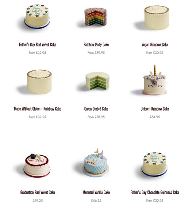 Menu at The Hummingbird Bakery, London, 155a Wardour St