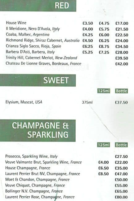 Menu at Britannia International Hotel restaurant, London, International ...