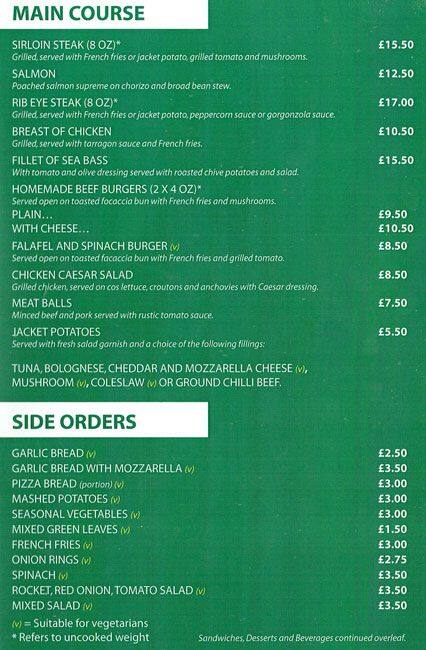 Menu at Britannia International Hotel restaurant, London, International ...