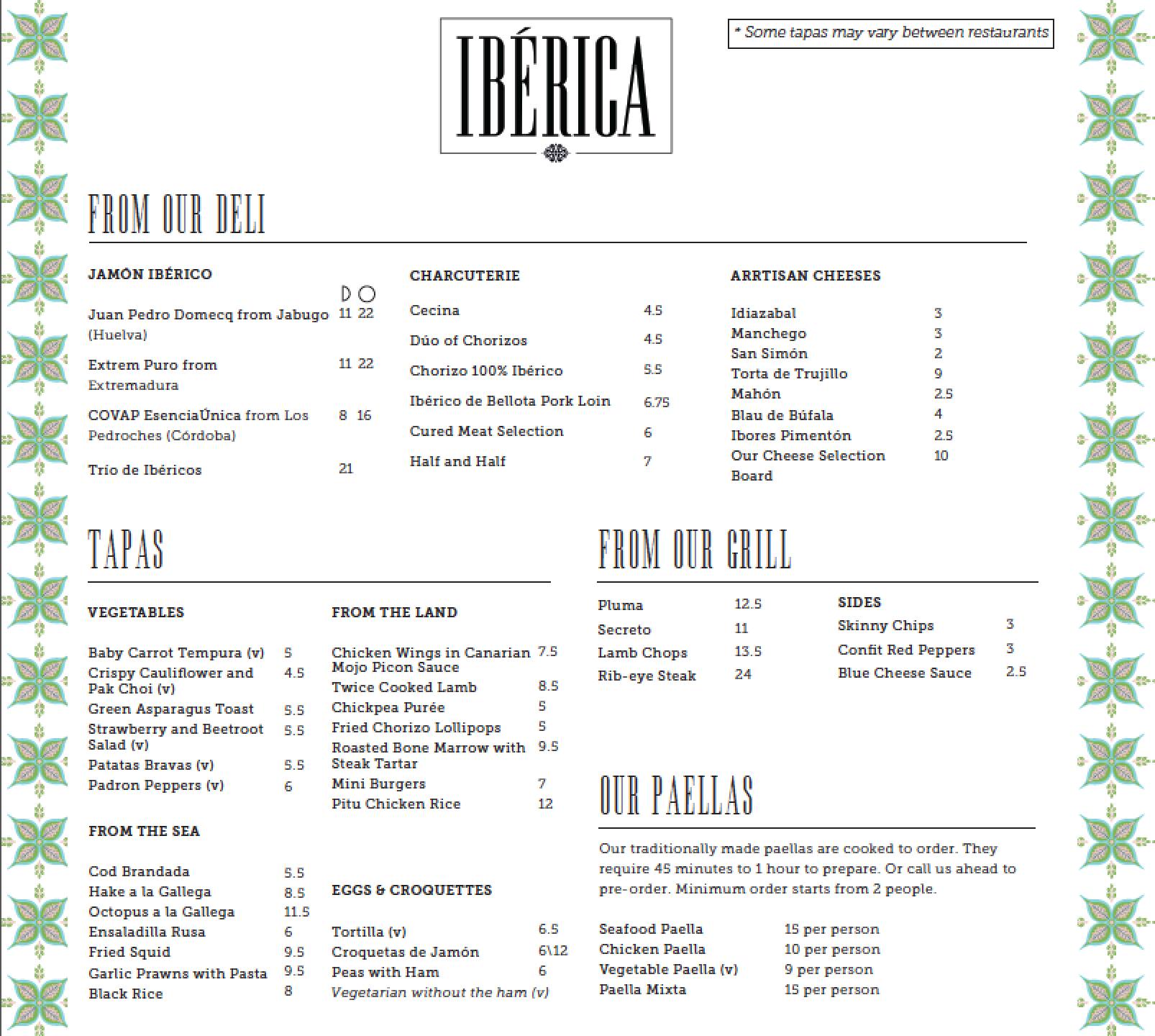 Iberica Menu, Menu for Iberica, Farringdon, London - Zomato UK