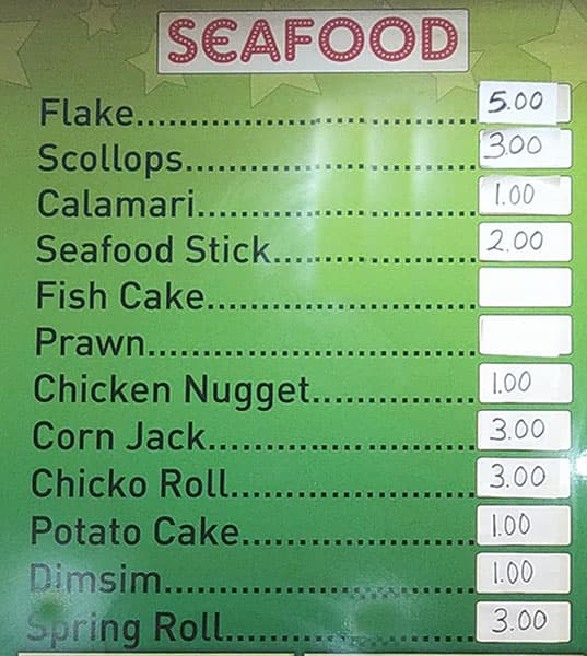 Menu at Dallas Pizza restaurant, Dallas