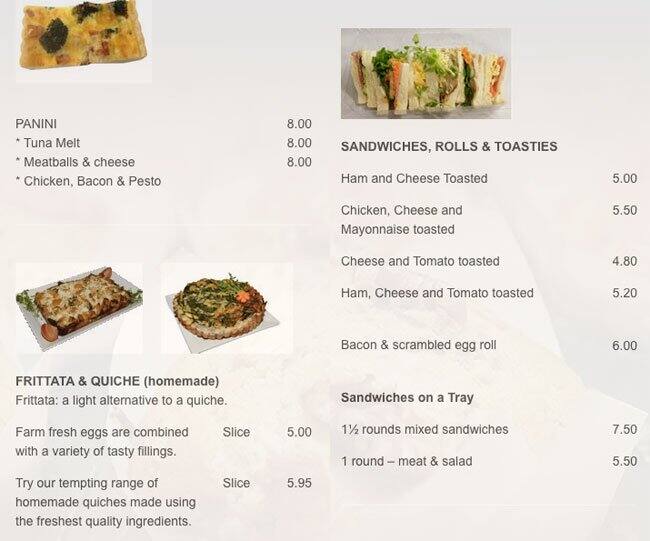 Menu at Muffin Cafe/lunch bar/bakery, Darch