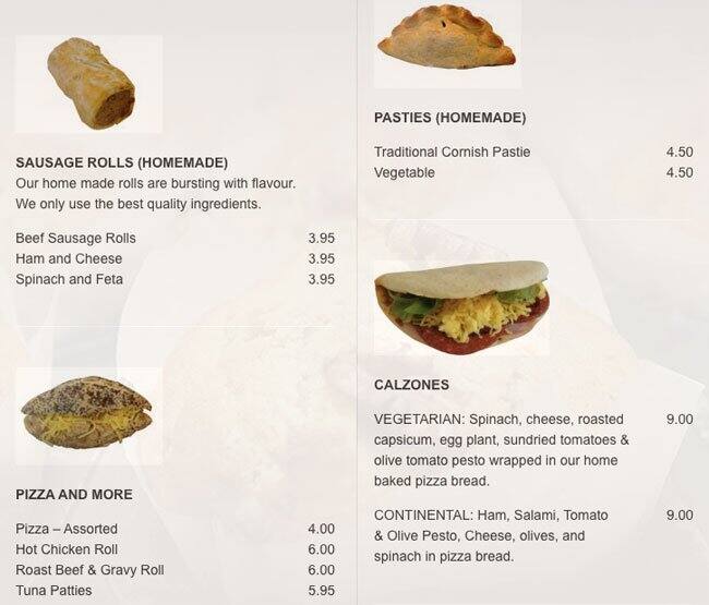 Menu at Muffin Cafe/lunch bar/bakery, Darch