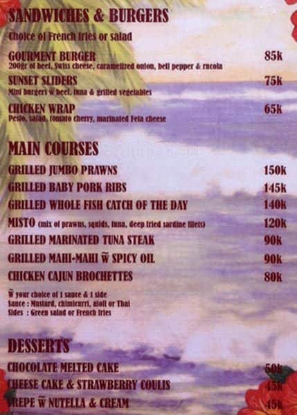 plancha menu - Top Plancha